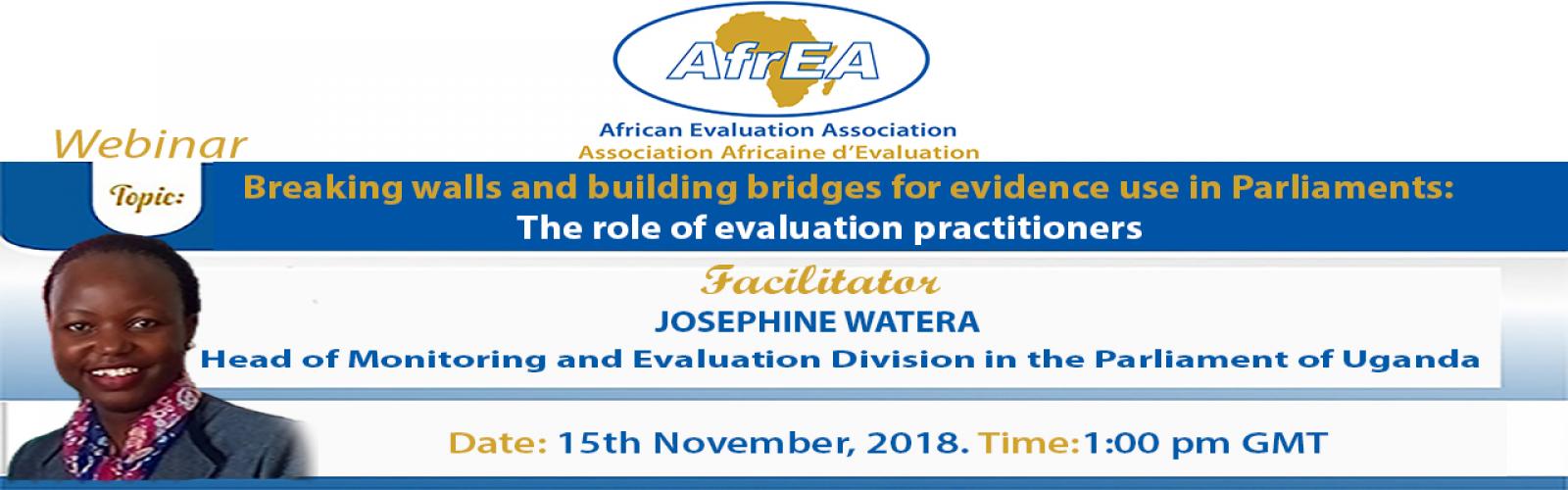 Breaking walls and building bridges for evidence use in Parliaments ...