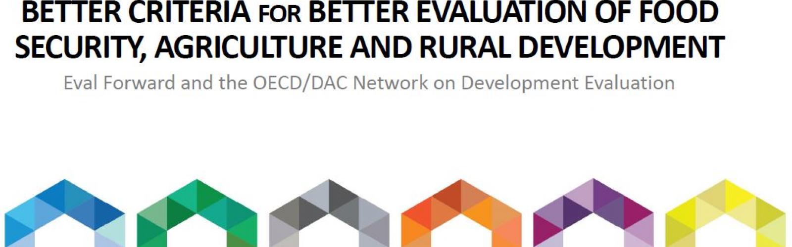 The new OECD DAC evaluation criteria: what changes for agriculture and ...