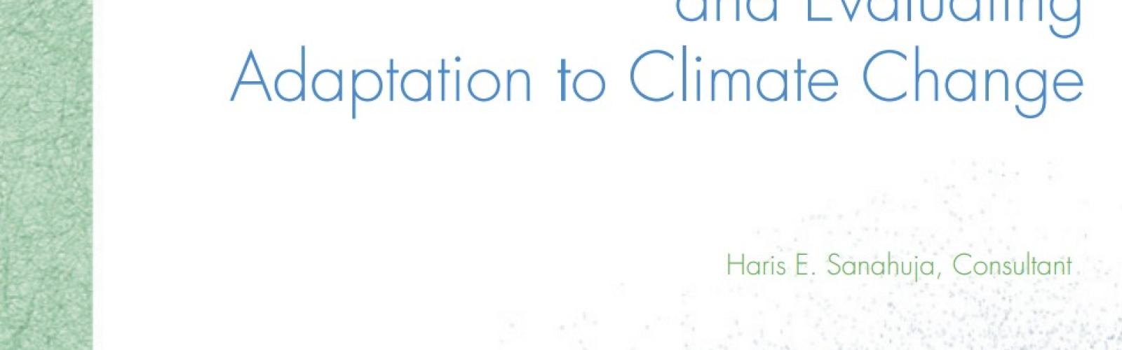 Framework for Monitoring and Evaluation of Adaptation to Climate Change ...
